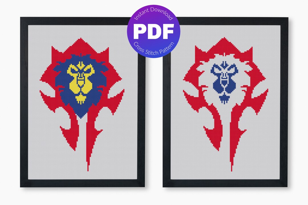 Gaming Cross Stitch Pattern - Pattern Includes BOTH Versions Pictured ...