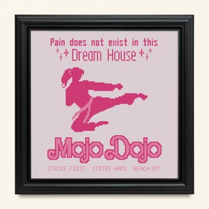 Karate Inspired Cross Stitch Pattern - Dream House Dojo, Karate Doll ...