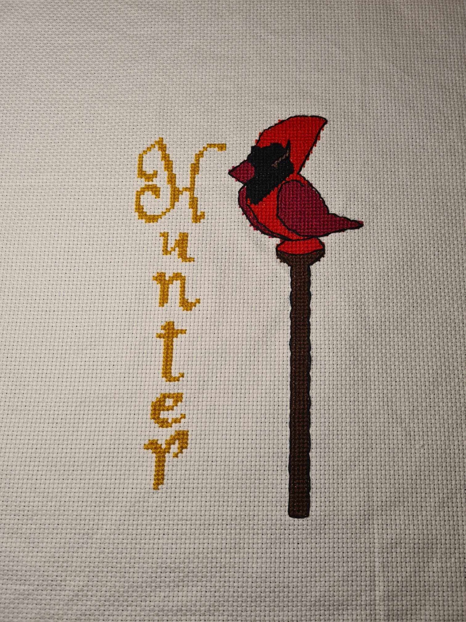 Cardinal Staff Cross Stitch Pattern - Magic Staff - PDF Instant ...