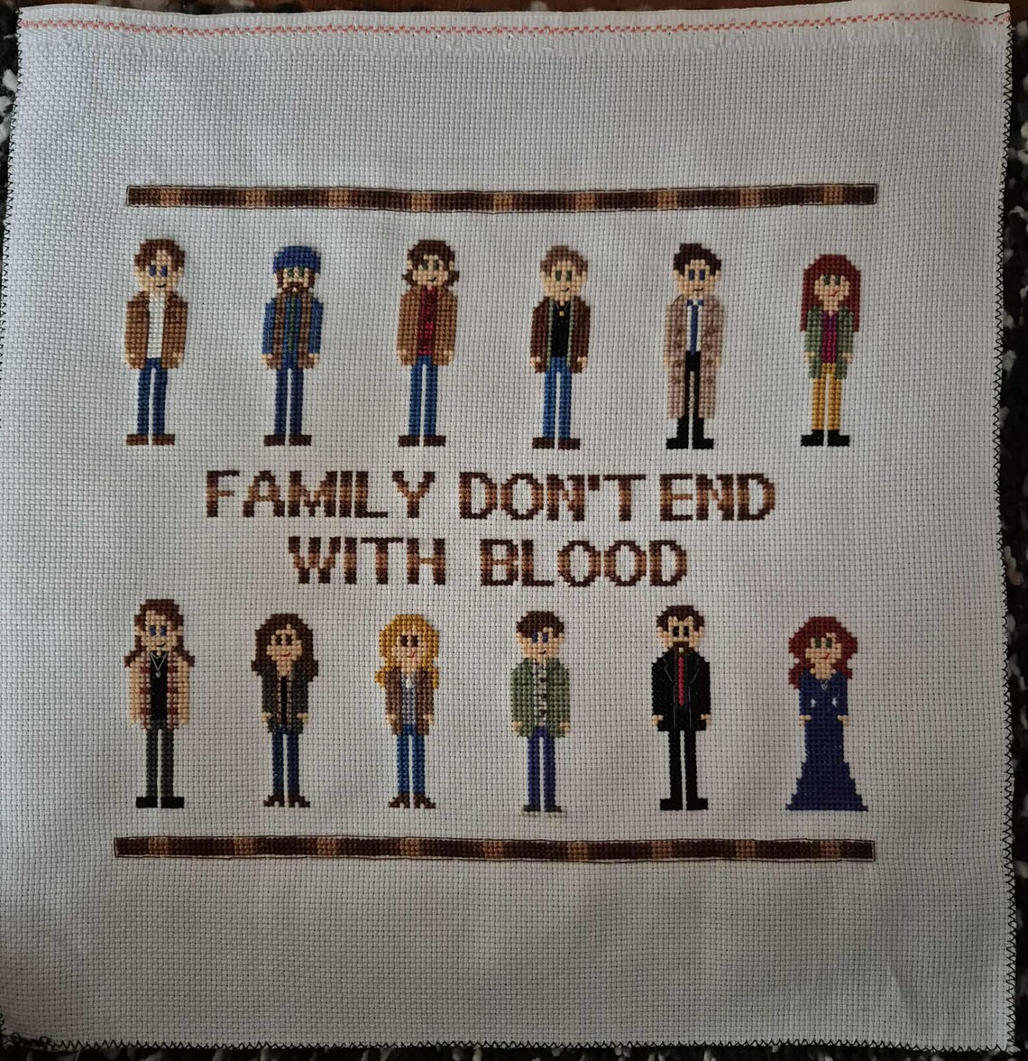 Supernatural Inspired Cross Stitch Pattern - Group as Family - PDF ...