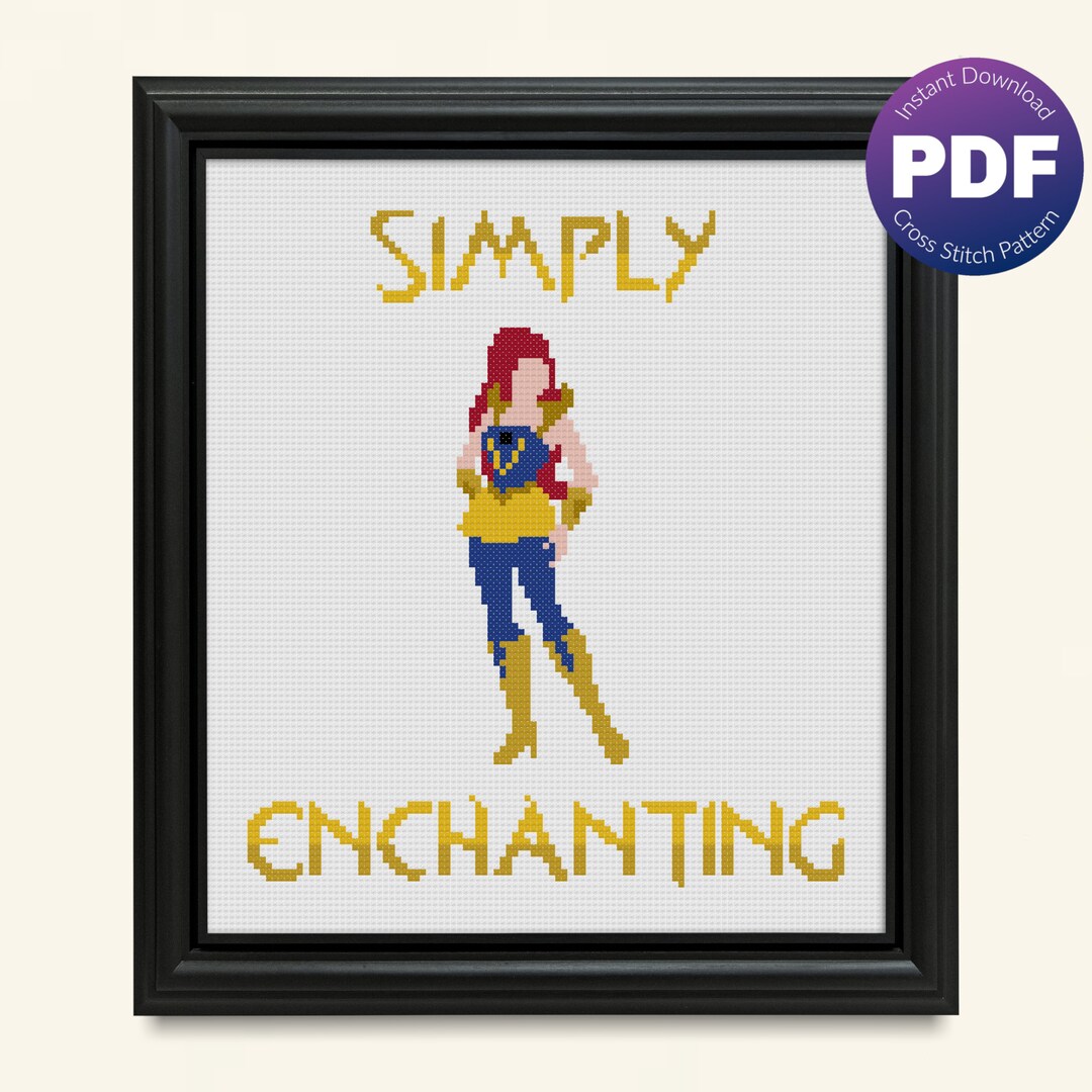 Hero Cross Stitch Pattern - Castaspella, Simply Enchanting, Quote ...