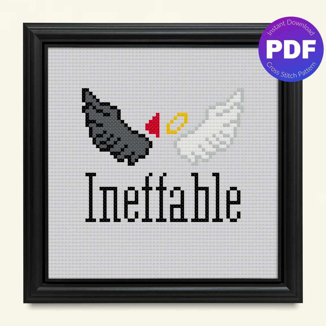 Angel and Demon Mini Cross Stitch Pattern - Wings, Demon, Angel - PDF ...