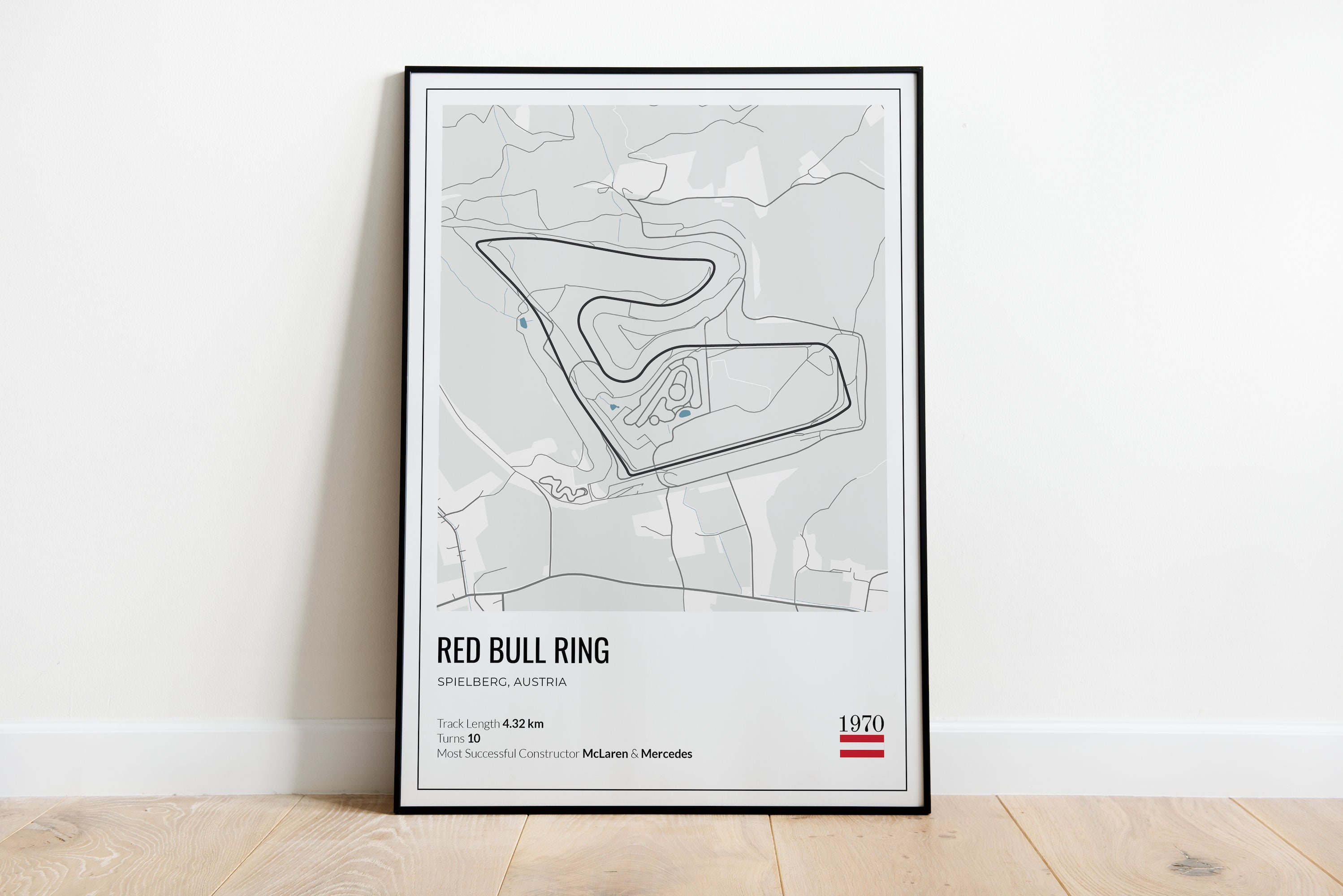 Formula 1 Red Bull Ring Circuit, Formula 1 Wall Art, F1 Track Poster ...