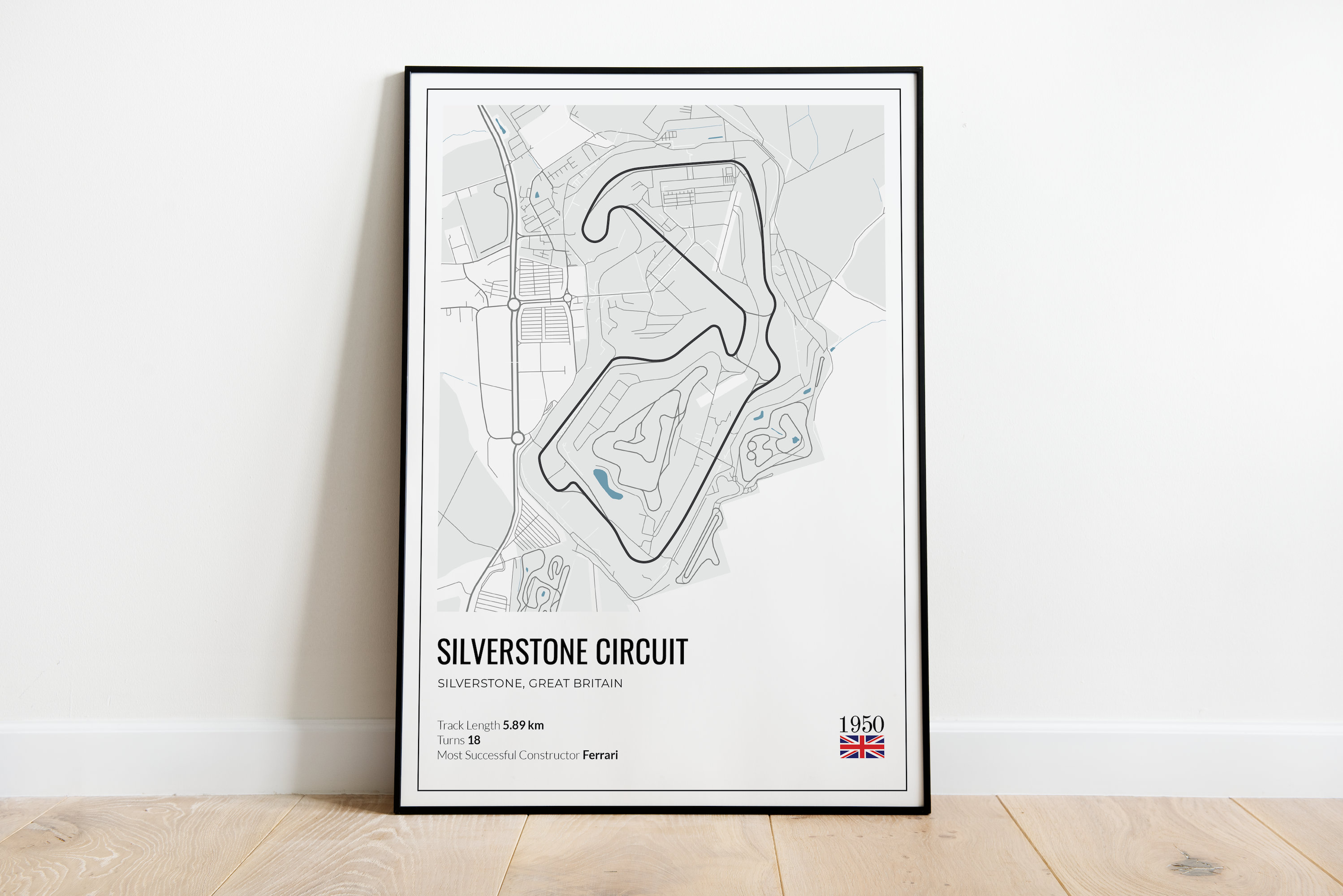 Formula 1 Silverstone Circuit, Formula 1 Wall Art, F1 Track Poster ...