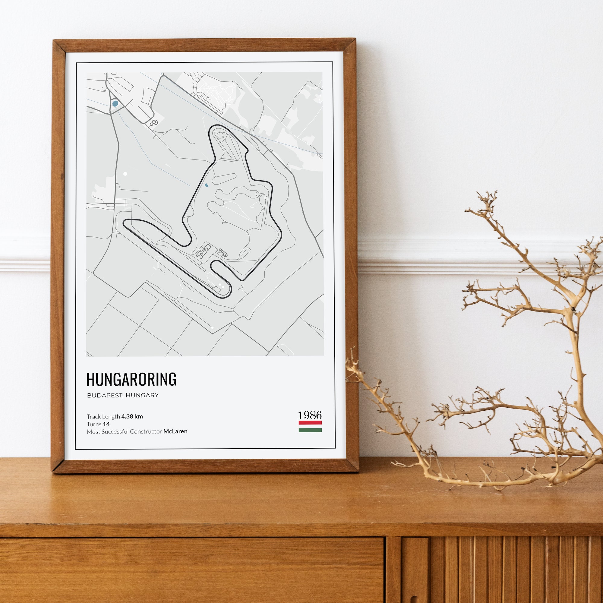 Formula 1 Hungaroring Circuit, Formula 1 Wall Art, F1 Track Poster ...