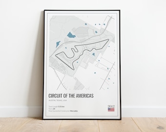 Formula 1 Las Vegas Circuit, Formula 1 Wall Art, F1 Track Print, USA ...