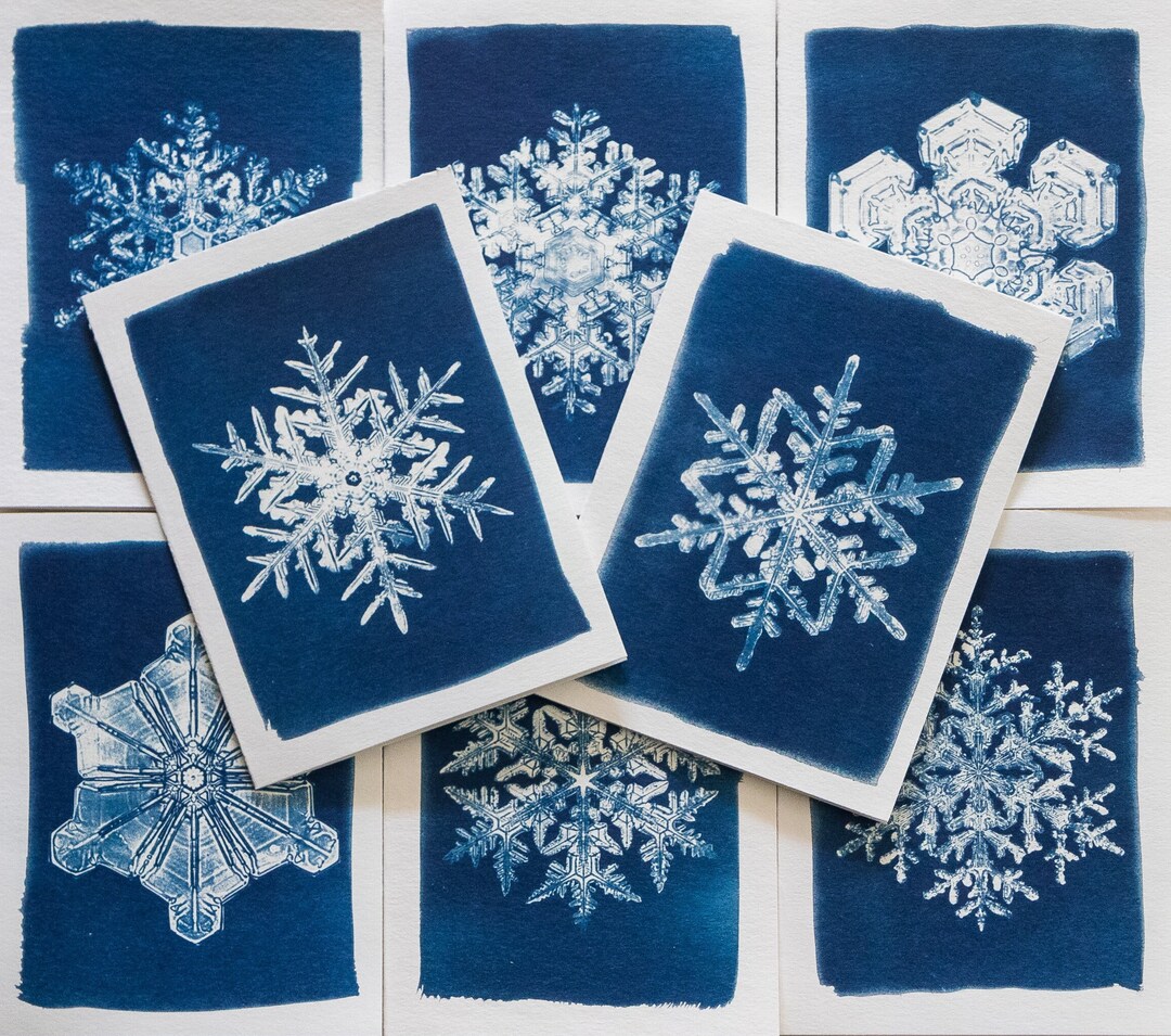 Snowflake Holiday/greeting/thank You Card - Etsy
