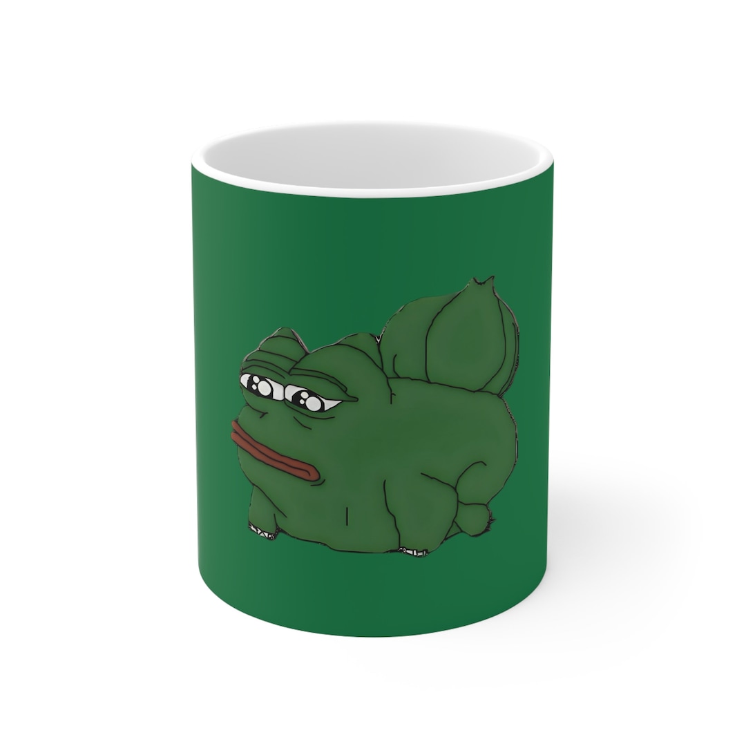 Funny Ceramic Mug Green Mug Coffee Cup Pepe Cup Pokemon Cup Bulbasaur ...