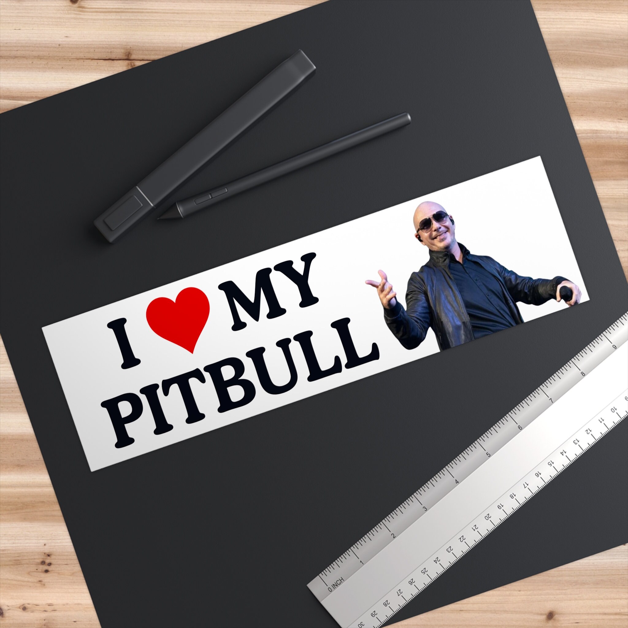 I Love My Pitbull Bumper Sticker - Funny Sticker - Hydroflask Sticker ...