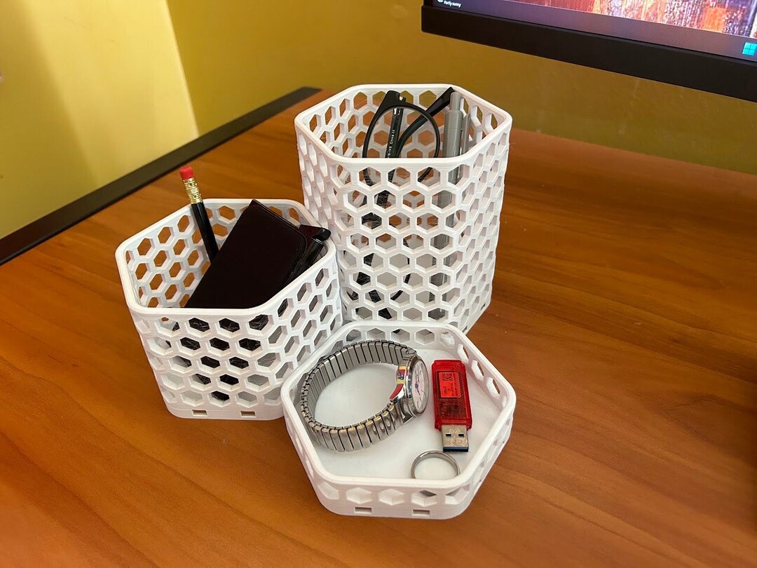 3D Printed Modular Magnet-snapping Organizers With Hexagonal Design - Etsy