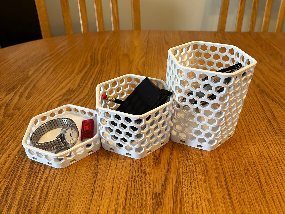 3D Printed Modular Magnet-snapping Organizers With Hexagonal Design - Etsy