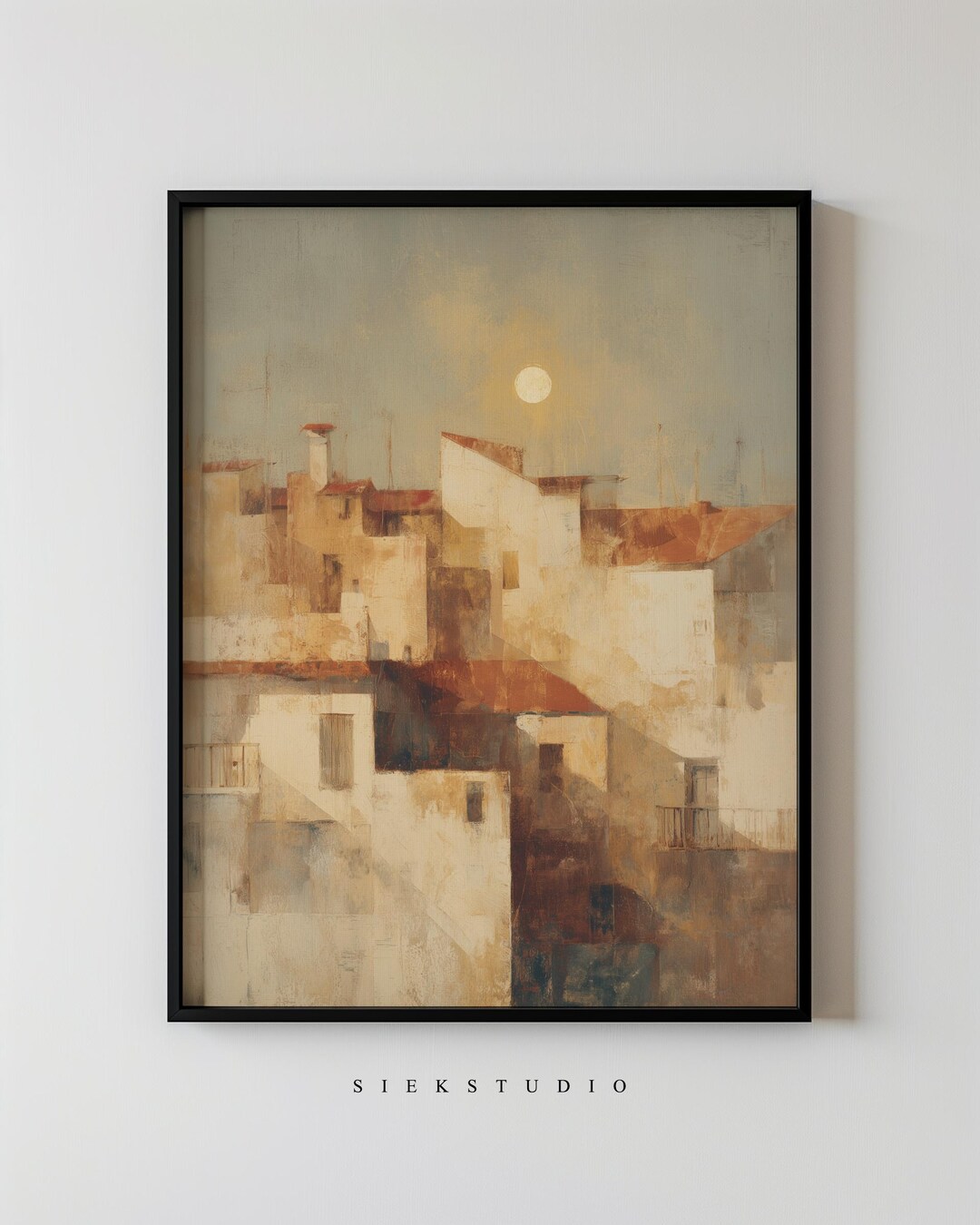 Modern Star of Bethlehem Mediterranean Christian Wall Art, Warm Earthy ...