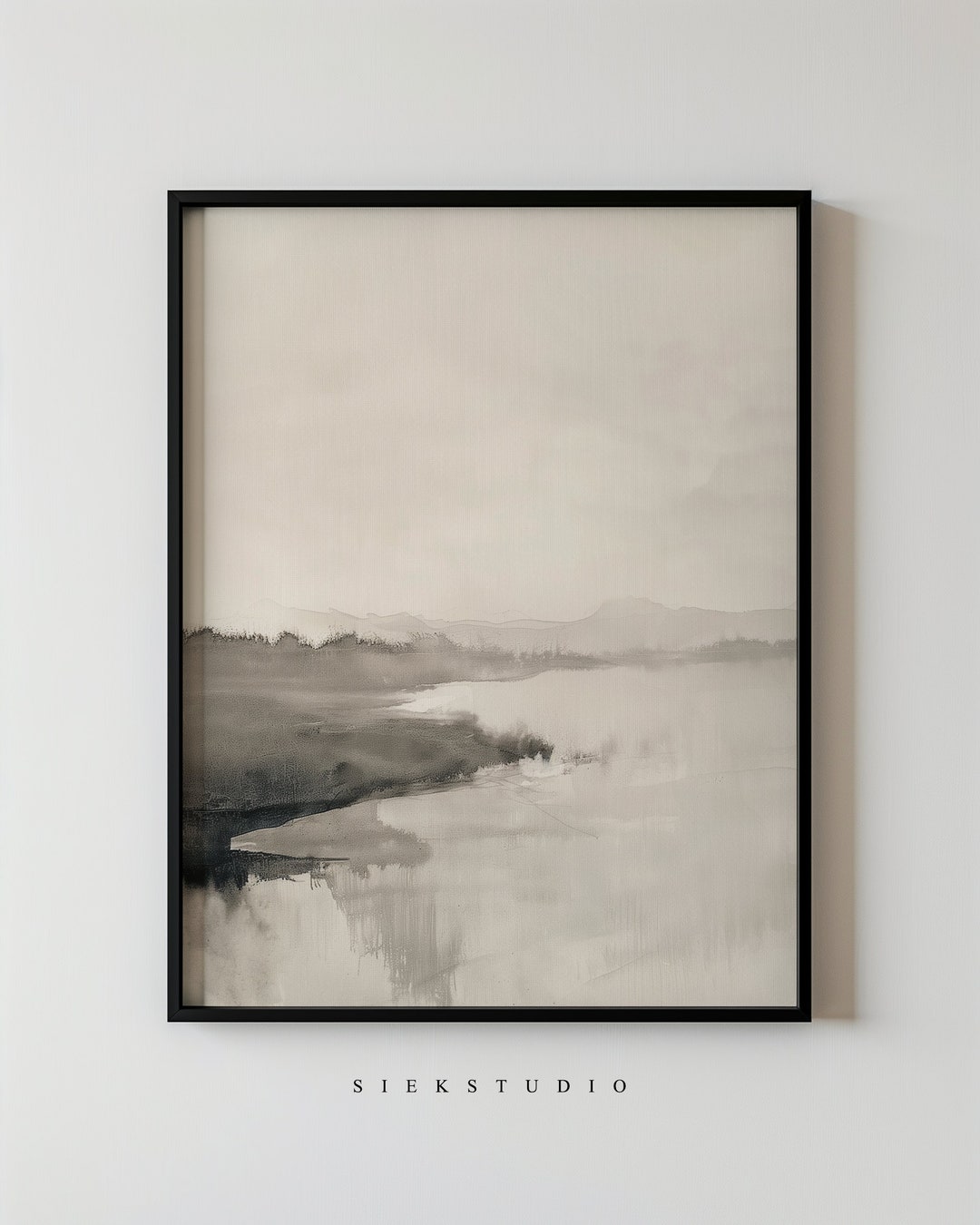 Minimalist Landscape Art Printable Neutral Tones Watercolor Landscape ...