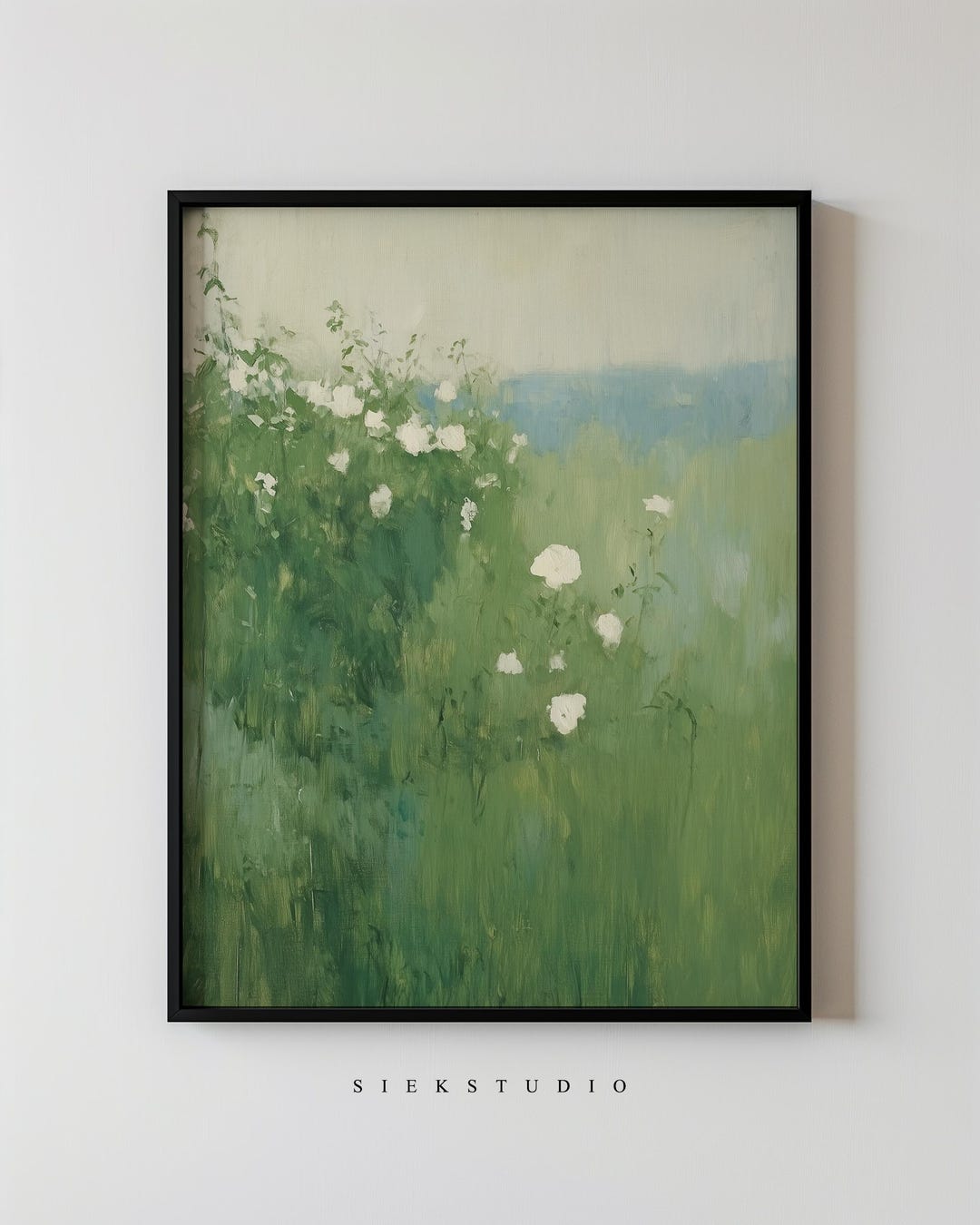 Cottagecore Floral Landscape Printable Abstract Countryside Wall Art ...