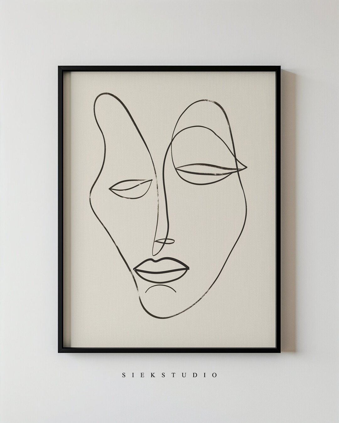 Minimalist Line Art Face Printable, Abstract Face Drawing Eclectic ...