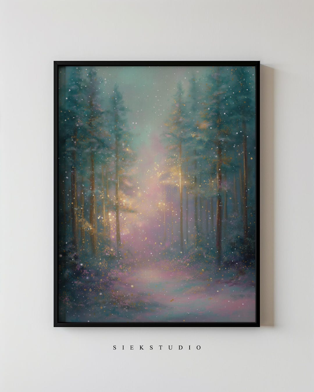 Soft Atmospheric Majestic Magical Forest Wall Art, Dreamy Woodland ...