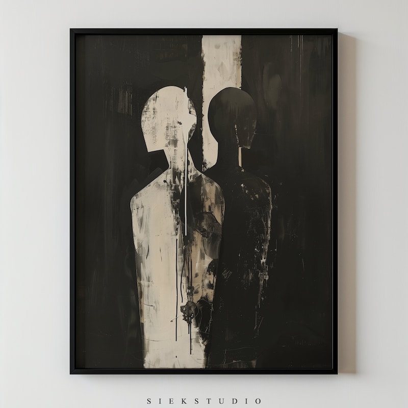 Modern Black Art Painting - Etsy