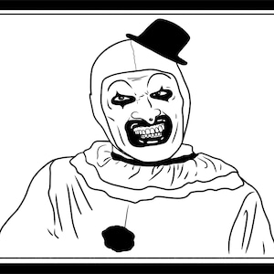 Terrifier Art the Clown Printable Digital Wall Art - Etsy
