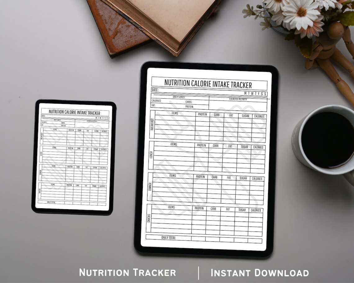 Nutrition Tracker, Calories Tracker, Meal Tracker, Diet Tracker, Food ...