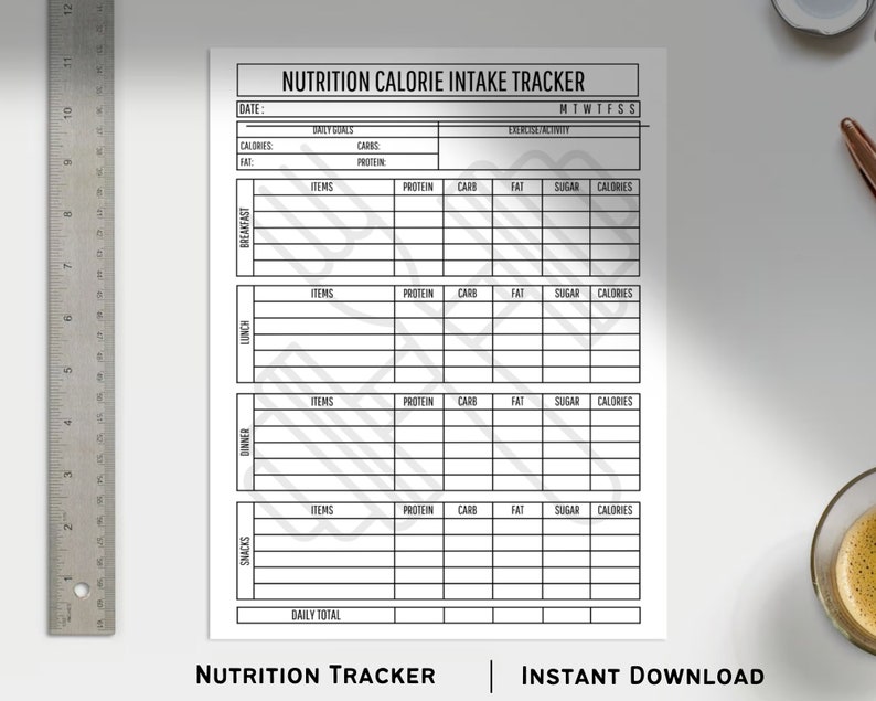 Nutrition Tracker, Calories Tracker, Meal Tracker, Diet Tracker, Food ...
