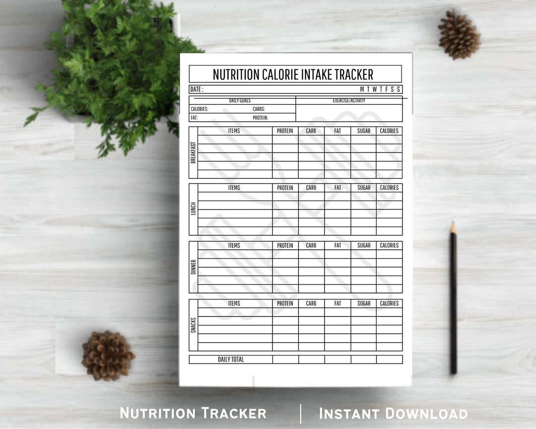 Nutrition Tracker, Calories Tracker, Meal Tracker, Diet Tracker, Food ...