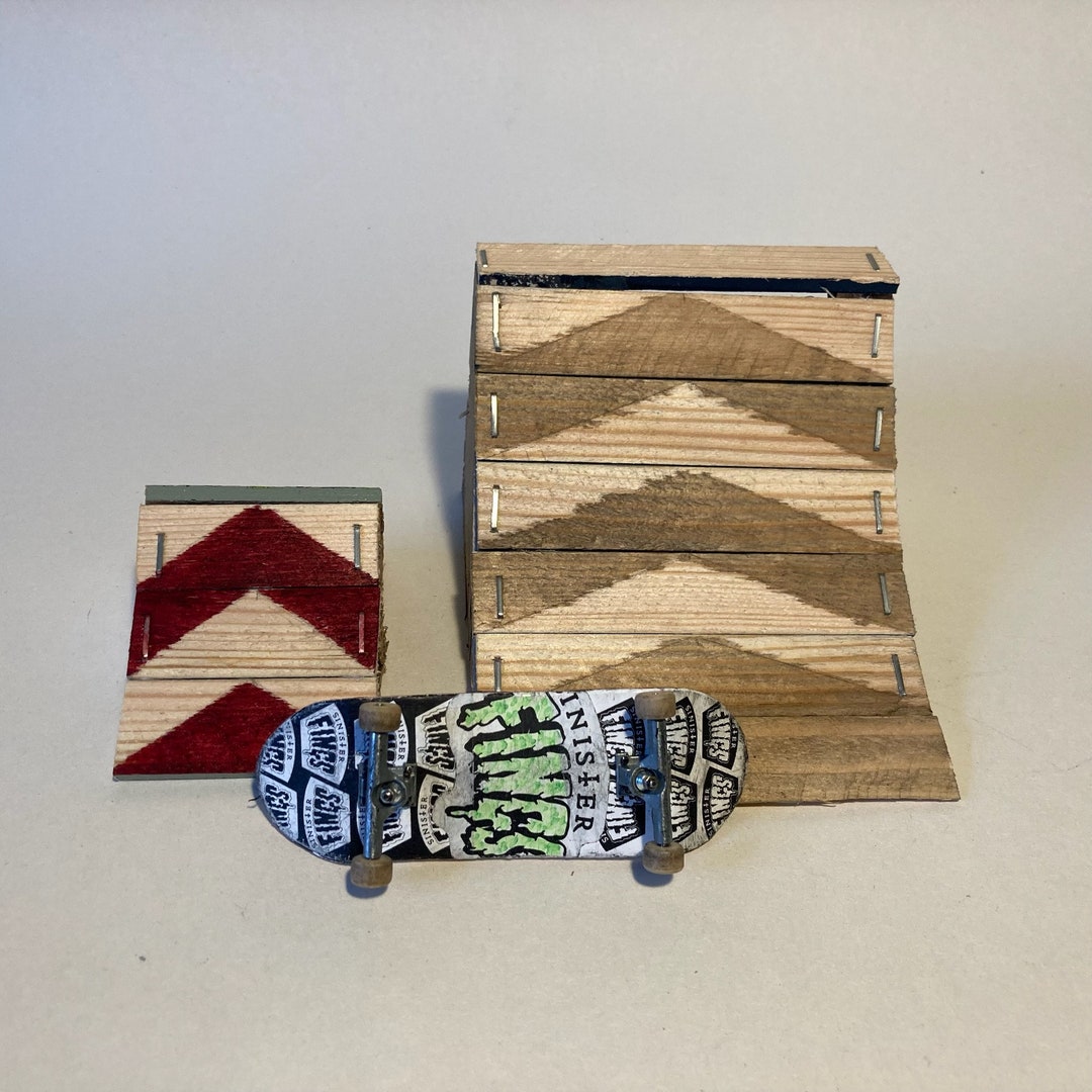 KICKER SET - Realistic Fingerboard Obstacle in Recycled Wood & Metal - Etsy