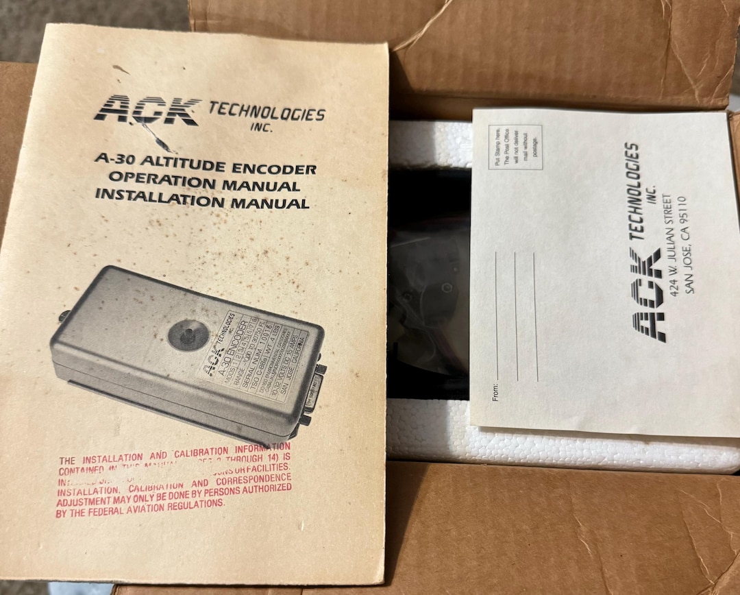 ACK A-30 Altitude Encoder New Old Stock. Nos - Etsy
