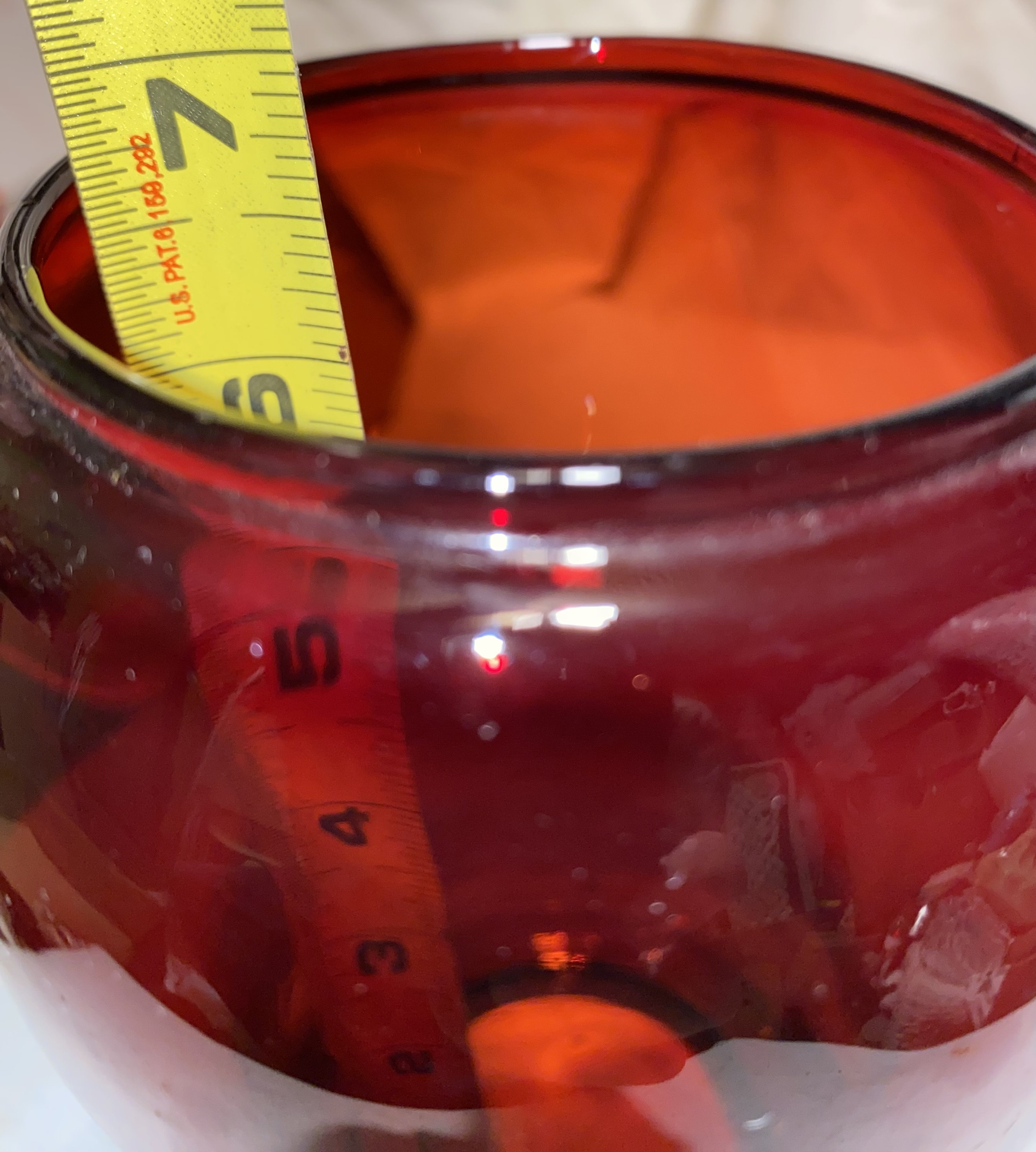 DIETZ Lantern Globe Ruby Red Glass Fitzall Loc-nob USA - Etsy