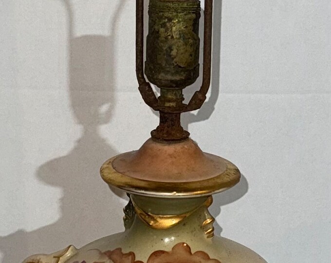 1920s Victorian Renaissance Revival-hand Painted Ceramic Table Lamp ...