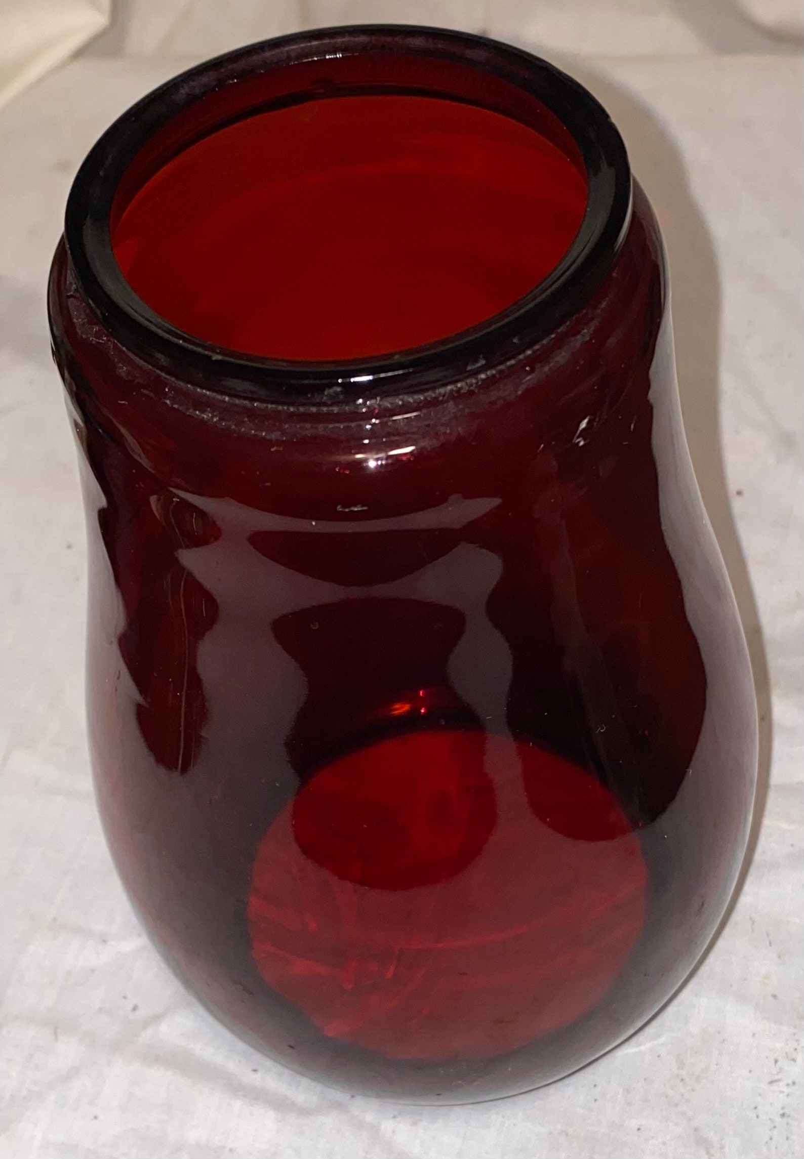 DIETZ Lantern Globe Ruby Red Glass Fitzall Loc-nob USA - Etsy