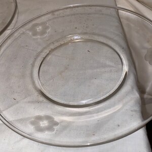 FOSTORIA Daisy / Flower PATTERN Vintage Lead Crystal Luncheon Dessert ...