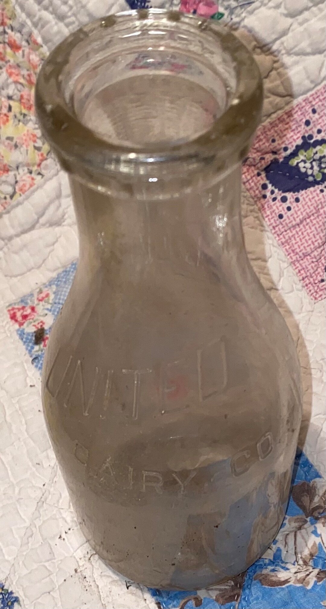 Vintage Milk Bottle United Dairy Co. Wheeling WV WVA Ohio COUNTY 1937 ...