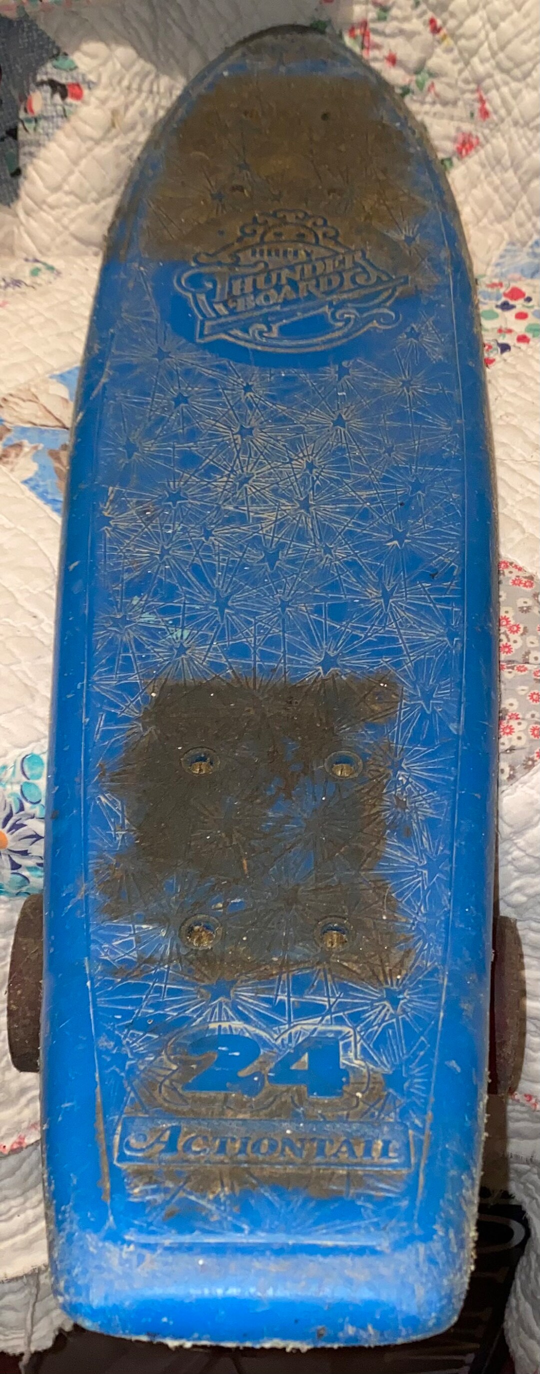 Vintage 1970’s HUFFY Blue Thunder Board 24 Action Tail Skateboard 24 ...