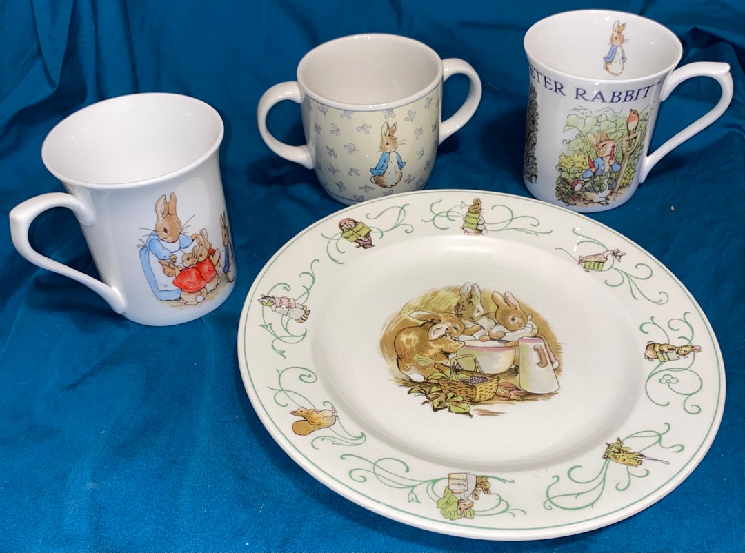Wedgwood & Barlaston Peter Rabbit 8 1/8” Salad Plate and 2 Handled ...