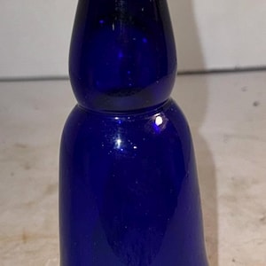 Rare Vintage Antique Auto Car Flower Vase Cobalt Blue Glass Elegant ...