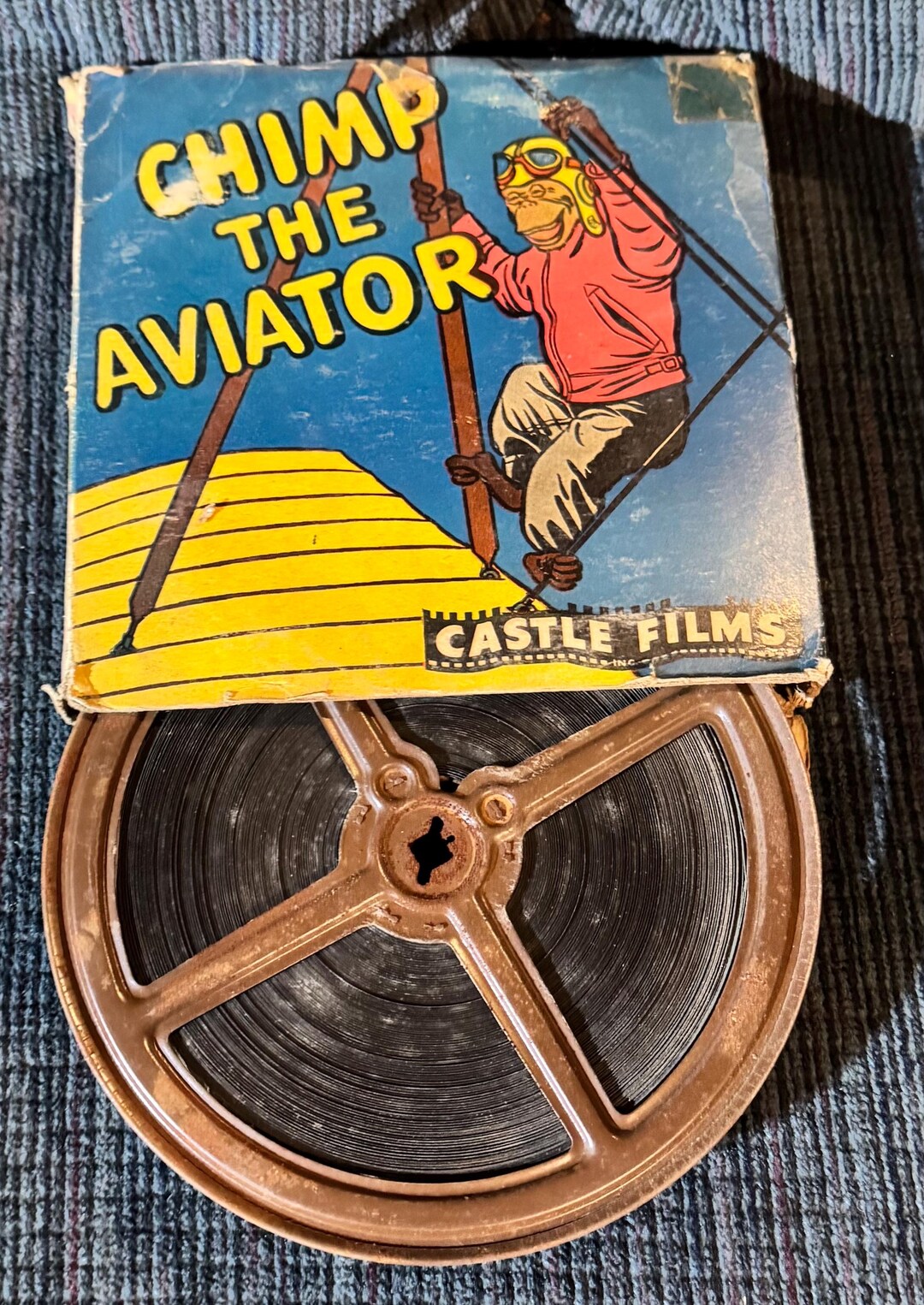 Vintage Castle Films 6 Chimp 16mm Film Reel Lot, the Aviator ( W/ Box ...