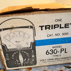 Triplett Model 630-pl Type 5 Multimeter Untested Vintage - Etsy