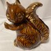 Mcm Cameron Clay Pottery Gold Tones Squirrel Planter Vase 10" Tall ...