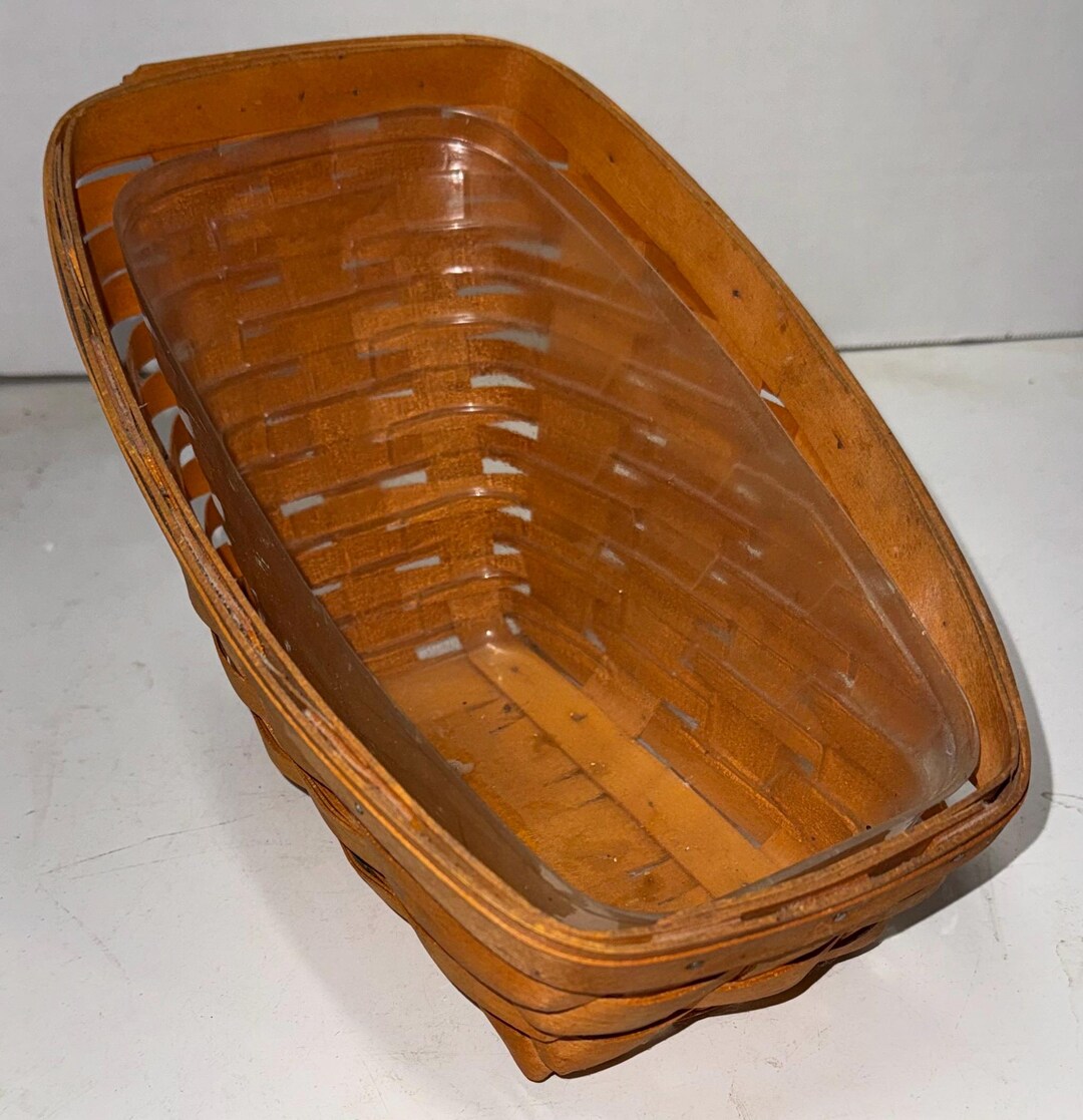 Longaberger 2001 Angled Basket With Plastic Protector Measures 10 by 7 ...
