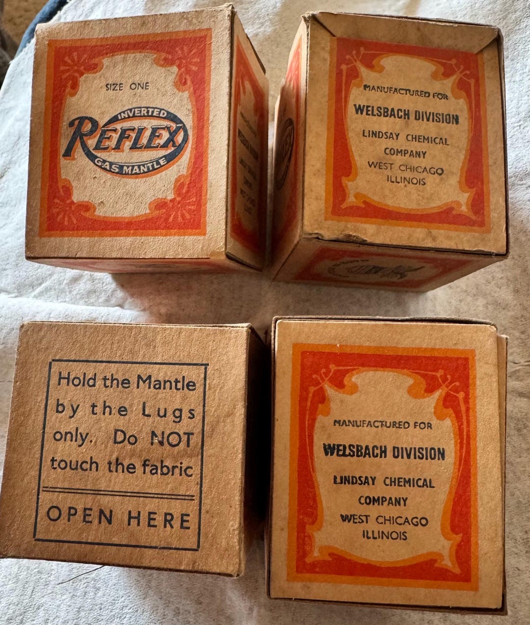 Vintage Lot of 4 Nos New Old Stock Reflex Inverted Gas Mantle Size ...
