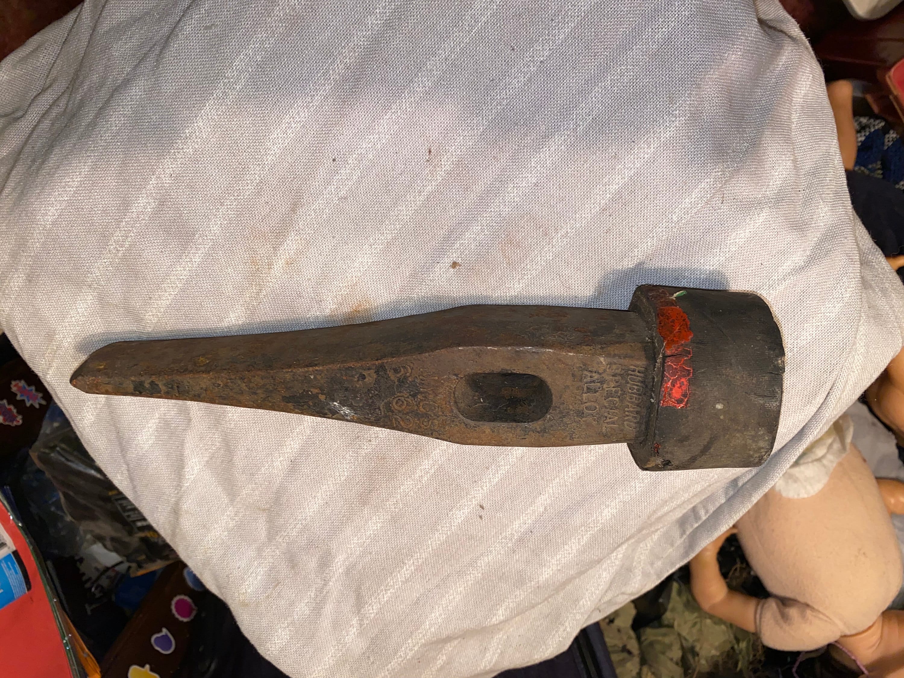 Vintage Forging Cut off Hammer Heads 5lb Hubbard Special Alloy Cut ...