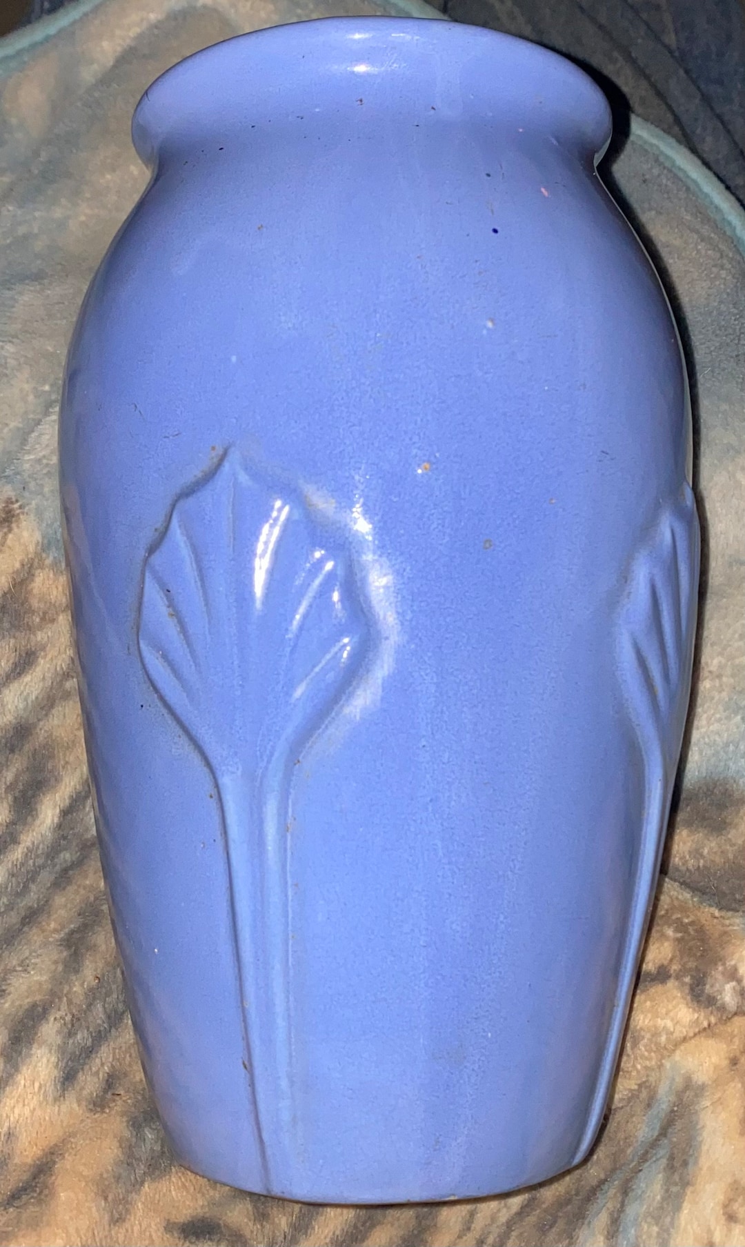 Robinson Ransbottom 1930s Vintage Ohio Pottery Matte Blue Ceramic Vase ...