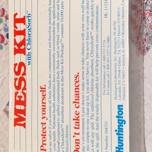 Vintage Mess Kit for Bloodborne Pathogens by Huntington - Etsy