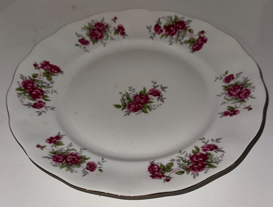 Jarolina Made in Poland ROSES Floral Dinner Plate 10" Vintage Polish ...