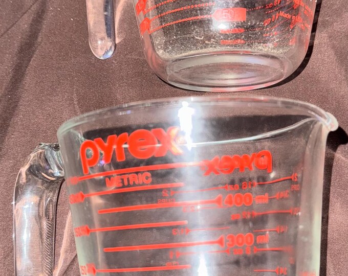 Pyrex 2 Piece Glass Measuring Cup Set, Includes 1 and 2 Cup Pieces ...
