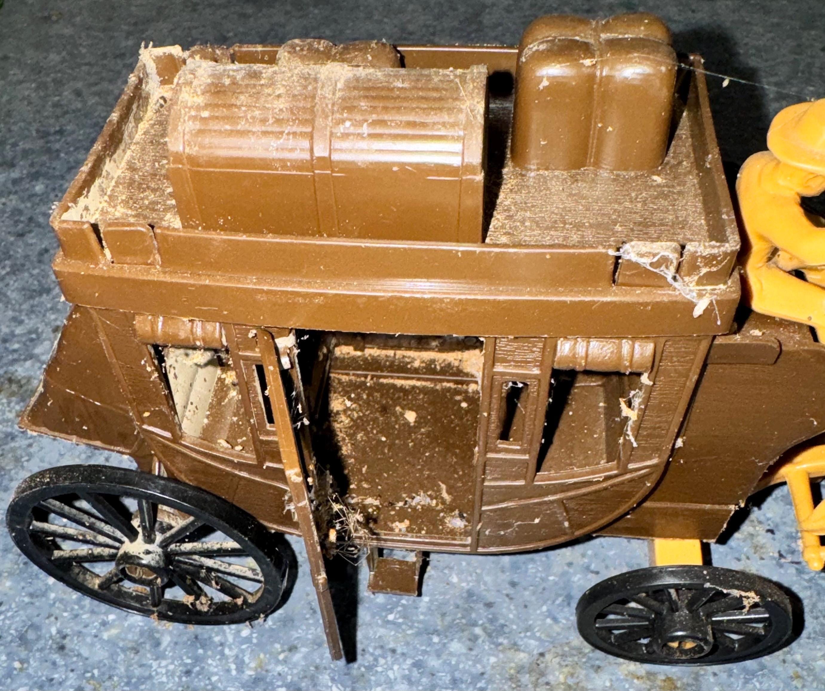 Vintage Processed Plastics Stagecoach With Horses and Driver - Etsy