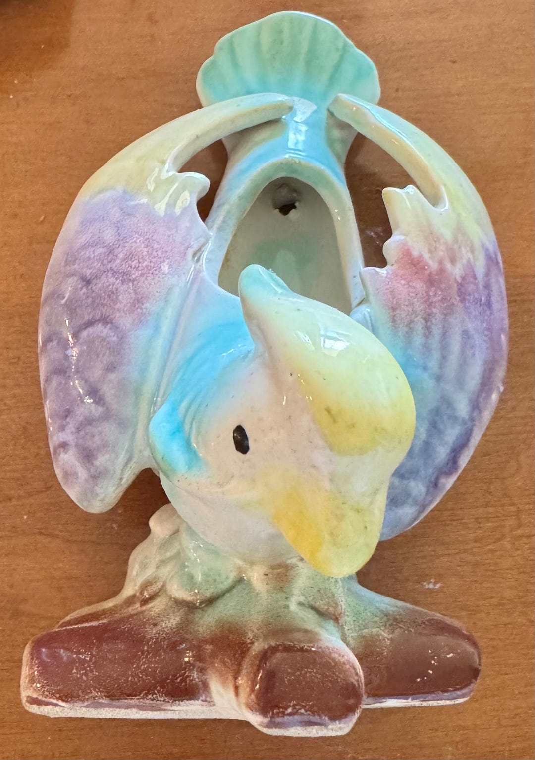 Vintage Morton Pottery Colorful Cockatoo Parrot Bird Planter Wall ...