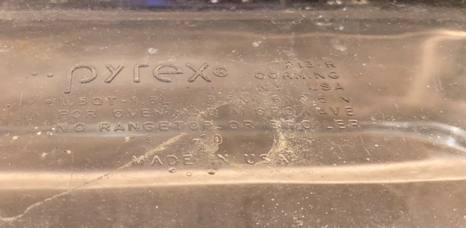 Pyrex 1.5qt Quart 213-r Glass Baking Dish - Etsy