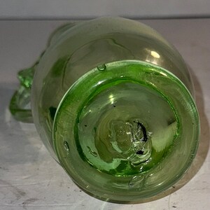 Jamestown Glass House Virginia Hand Blown Green Pitcher Vase 7.75 ...