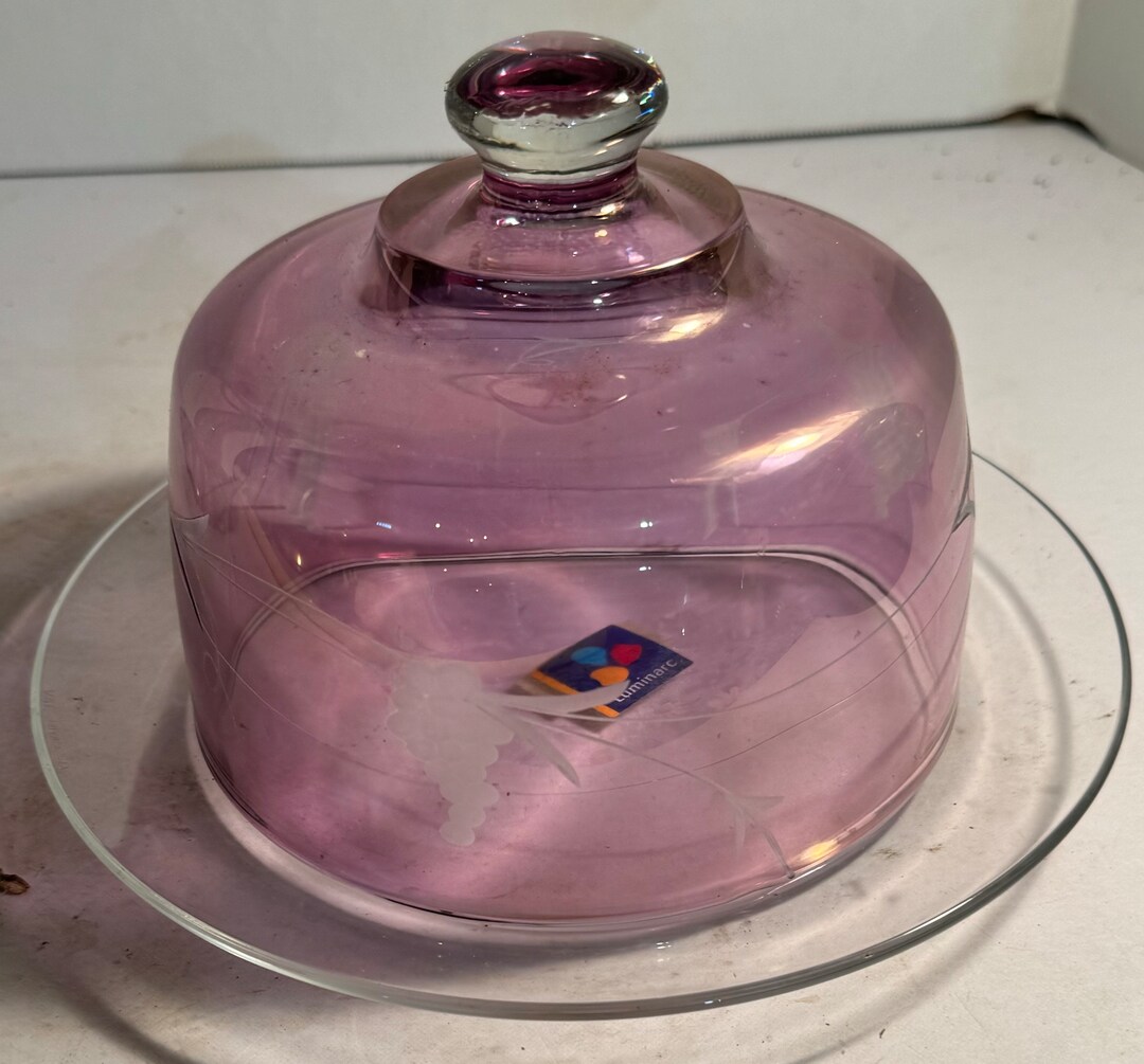 Cosmos by Luminarc, Covered Cheese Dish, Under-plate and Lid , Etched ...